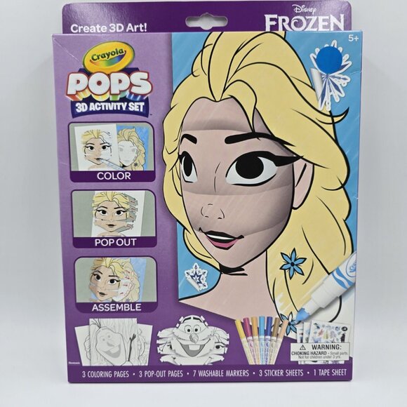 Crayola | Toys | Crayola Pops 3d Activity Set Frozen Create 3d Art ...